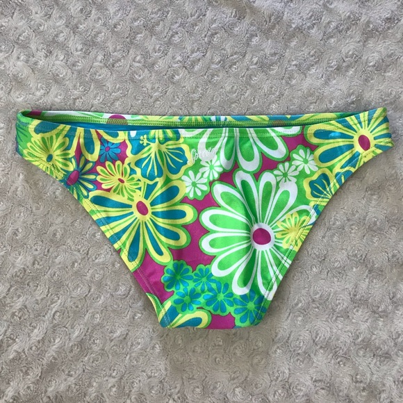 Speedo | Swim | Speedo Bikini Bottoms Floral Blue Yellow Green | Poshmark